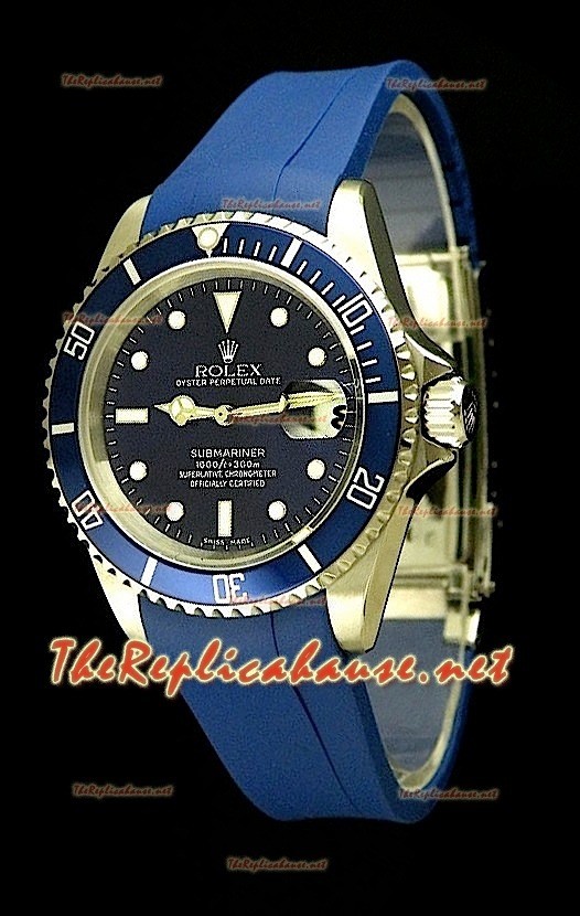Rolex Submarener 11610 Reloj Suizo con Correa de Caucho Azul RHSP3042 ...