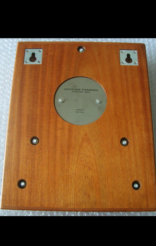 Panerai PAM255 Teak Wood Reloj de Pared Dial Negro - Réplica a escala 1:1