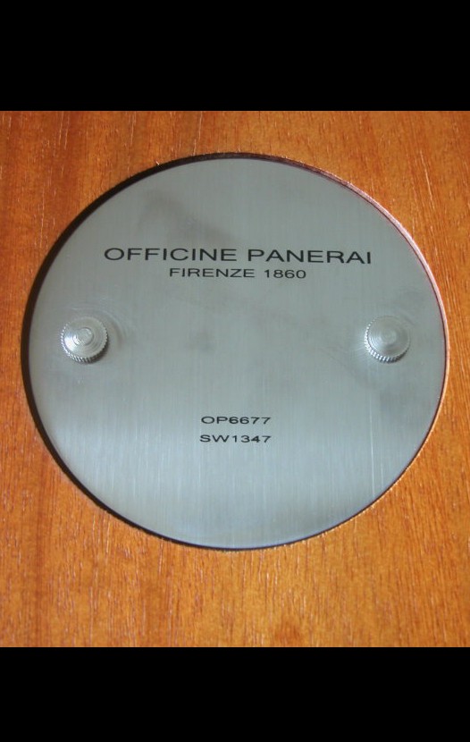 Panerai PAM255 Teak Wood Reloj de Pared Dial Negro - Réplica a escala 1:1